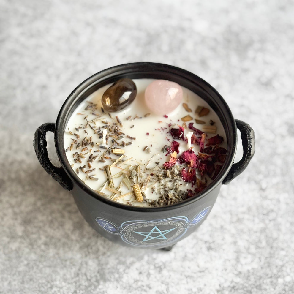 Pentacle Cauldron Candle | Positive Vibes & Protection | Limited Editi ...