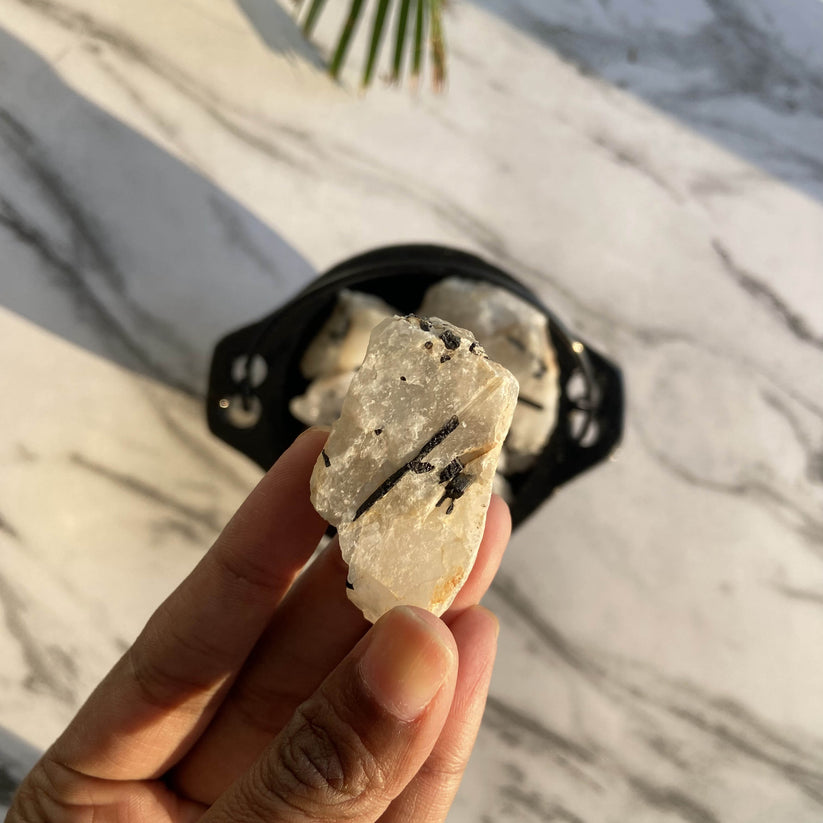 Black Rutile Raw Stone | Helps with Sadness – The Lilith store